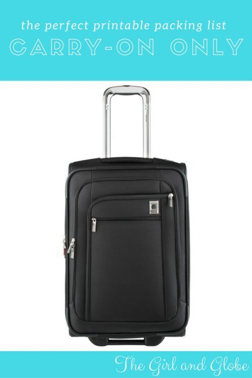 Printable Packing List for Carry-On Only Travel — sightDOING