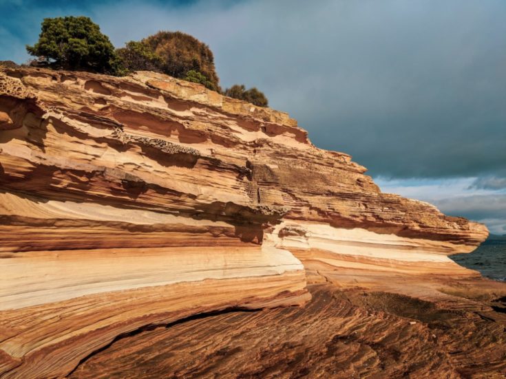 The Tasmania Painted Cliffs on Maria Island are Spectacular